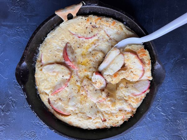 Dutch Baby apple and cheese pancake